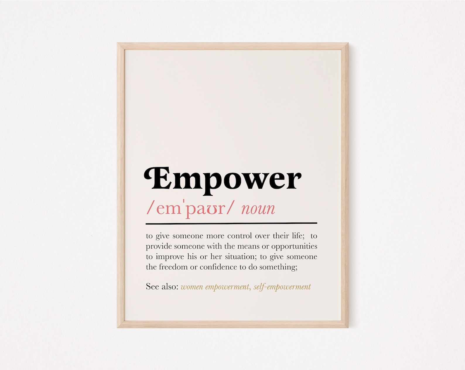 Empower Definition Print Empower Print Empower Quote Print Empower Wall ...