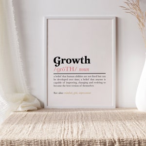 Growth Definition Print | Growth Print | Growth Quote | Law of ...