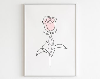 Single Flower Art | Etsy