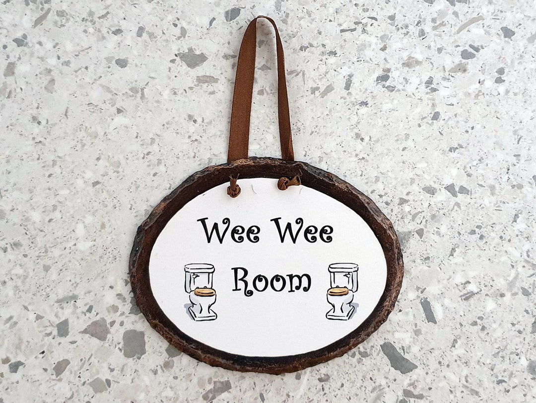 Bathroom Slate Sign - Wee Wee Room - Etsy UK