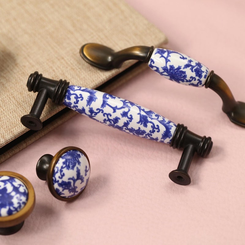 Blue Cabinet Knobs - Etsy