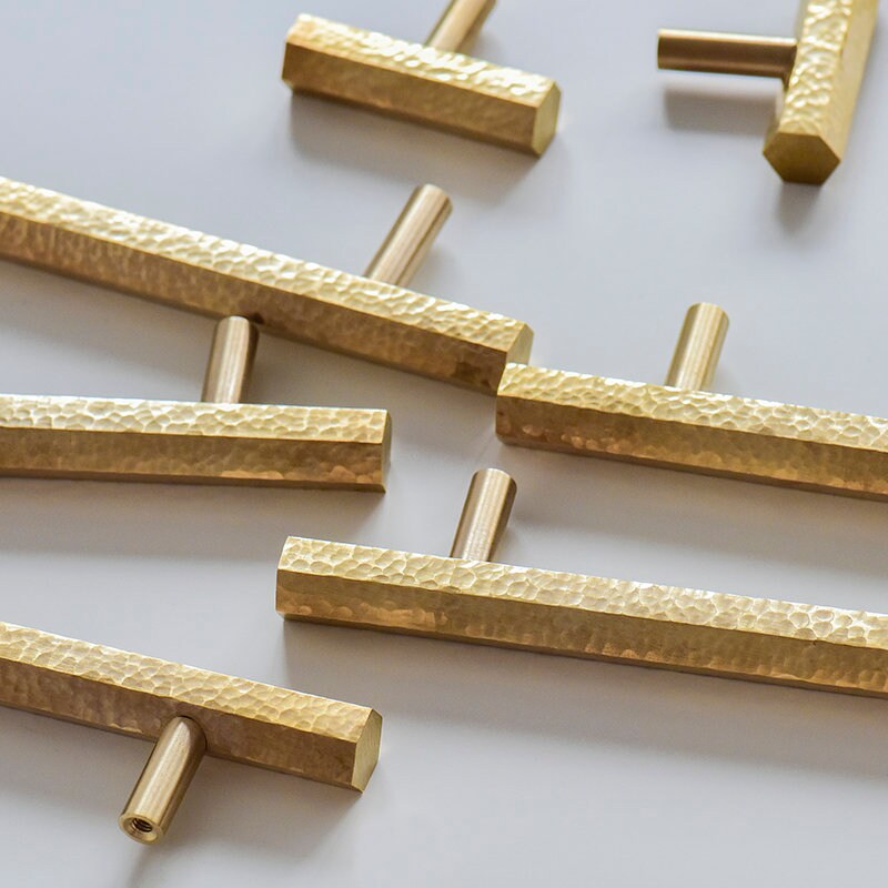 Drawer Pulls Brass Hammer Hexagon Handles Pulls for Cabinet - Etsy