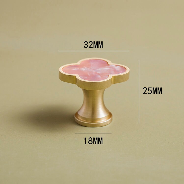 Four Leaf Clover Brass Crystal Knobs Luxury Drawer Pulls Custom ...