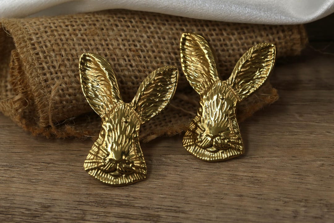 Rabbit Brass Knobs Nordic Style Bunny Drawer Pulls Wardrobe Knob ...