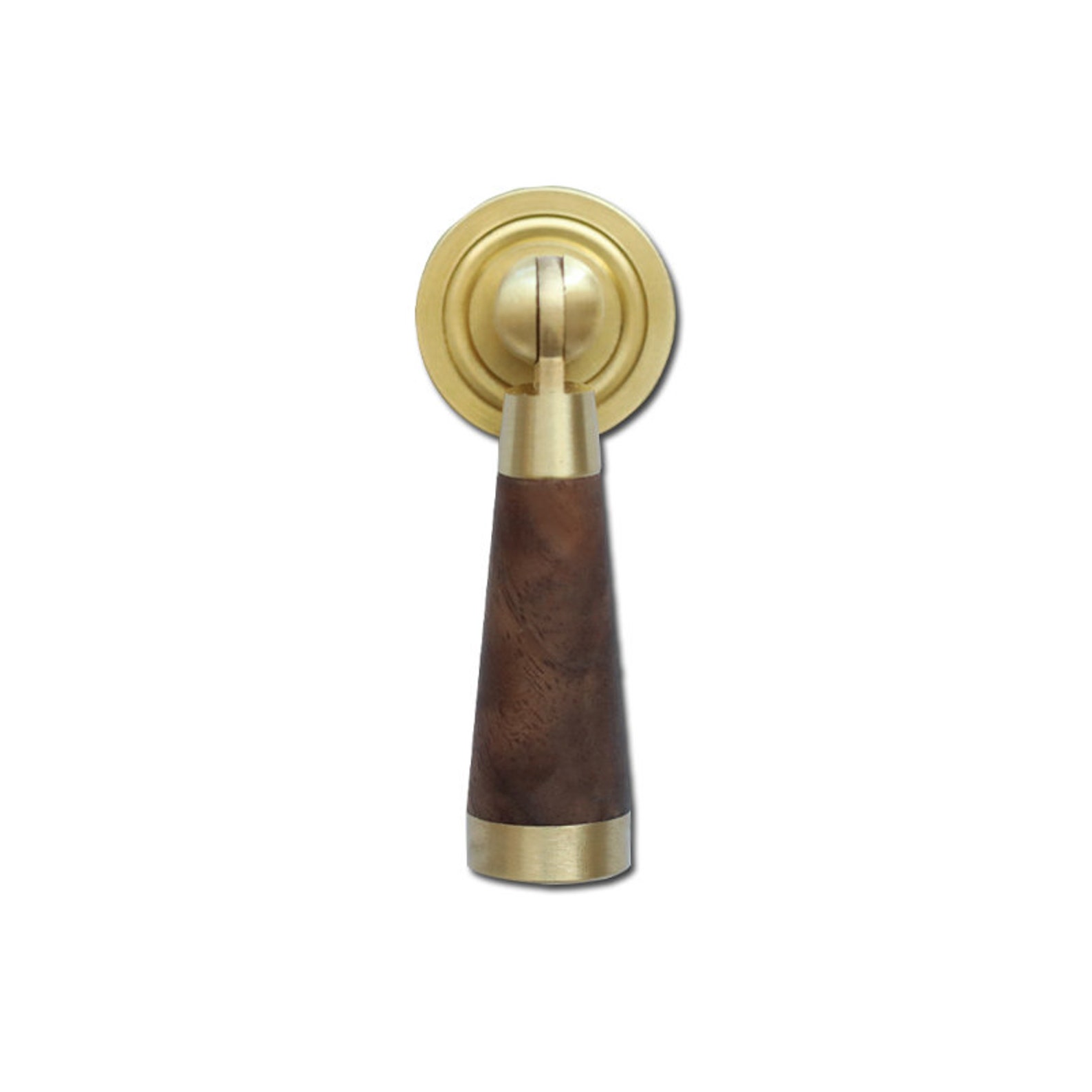 Brass Walnut Door Pulls for Cabinet Drawer Pulls Knobs Modern - Etsy
