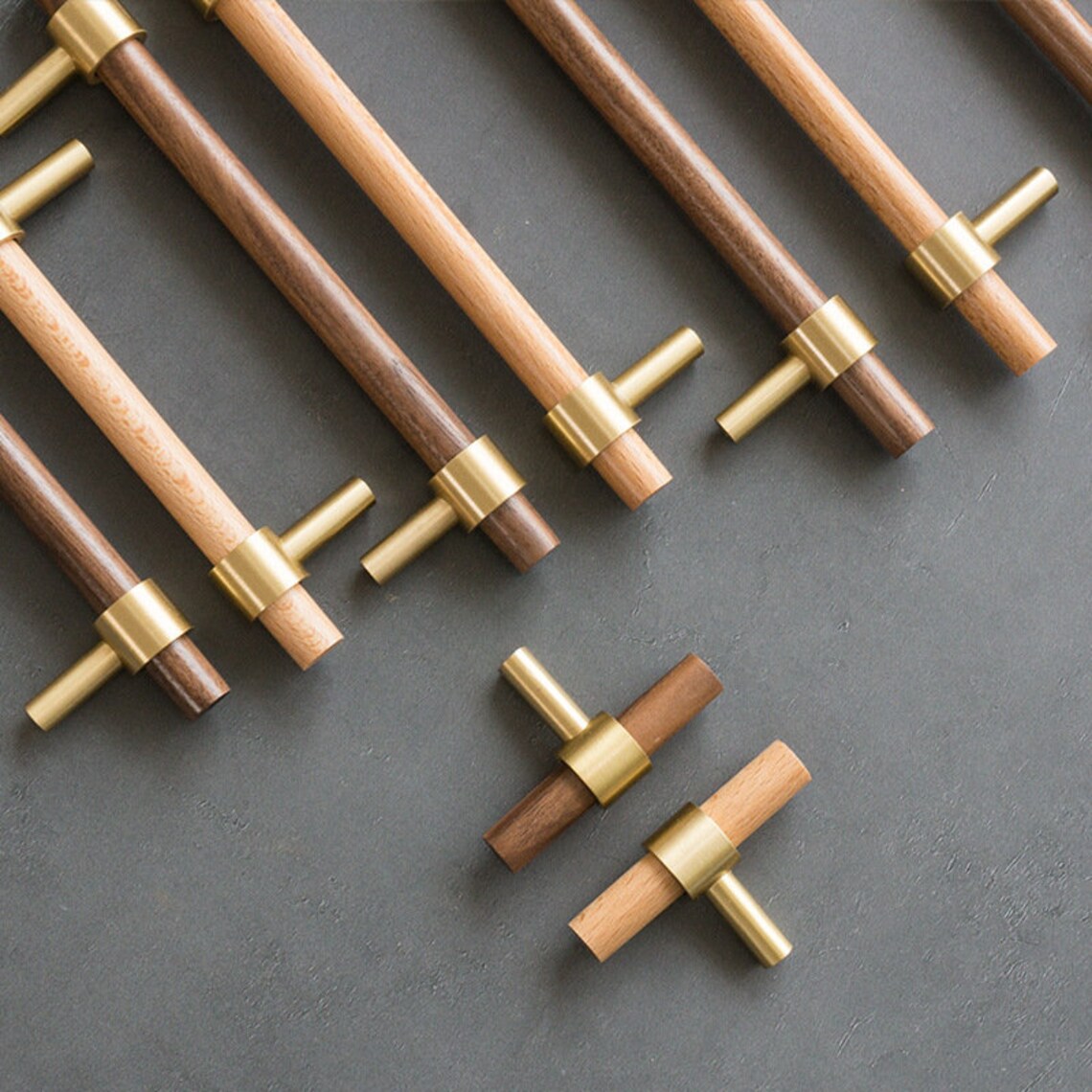 Nature Walnut Handles Pulls for Cabinet Beech Bar Pulls Knobs - Etsy