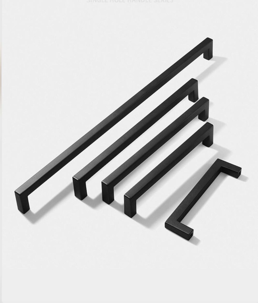 Black Handles Pulls Knobs for Cabinet Brushed Silver Knob Modern Drawer Knob Wardrobe Hardware ...