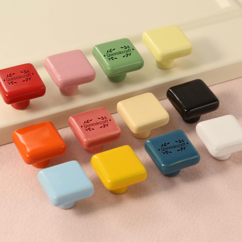 Ceramic Door Knob Square - Etsy