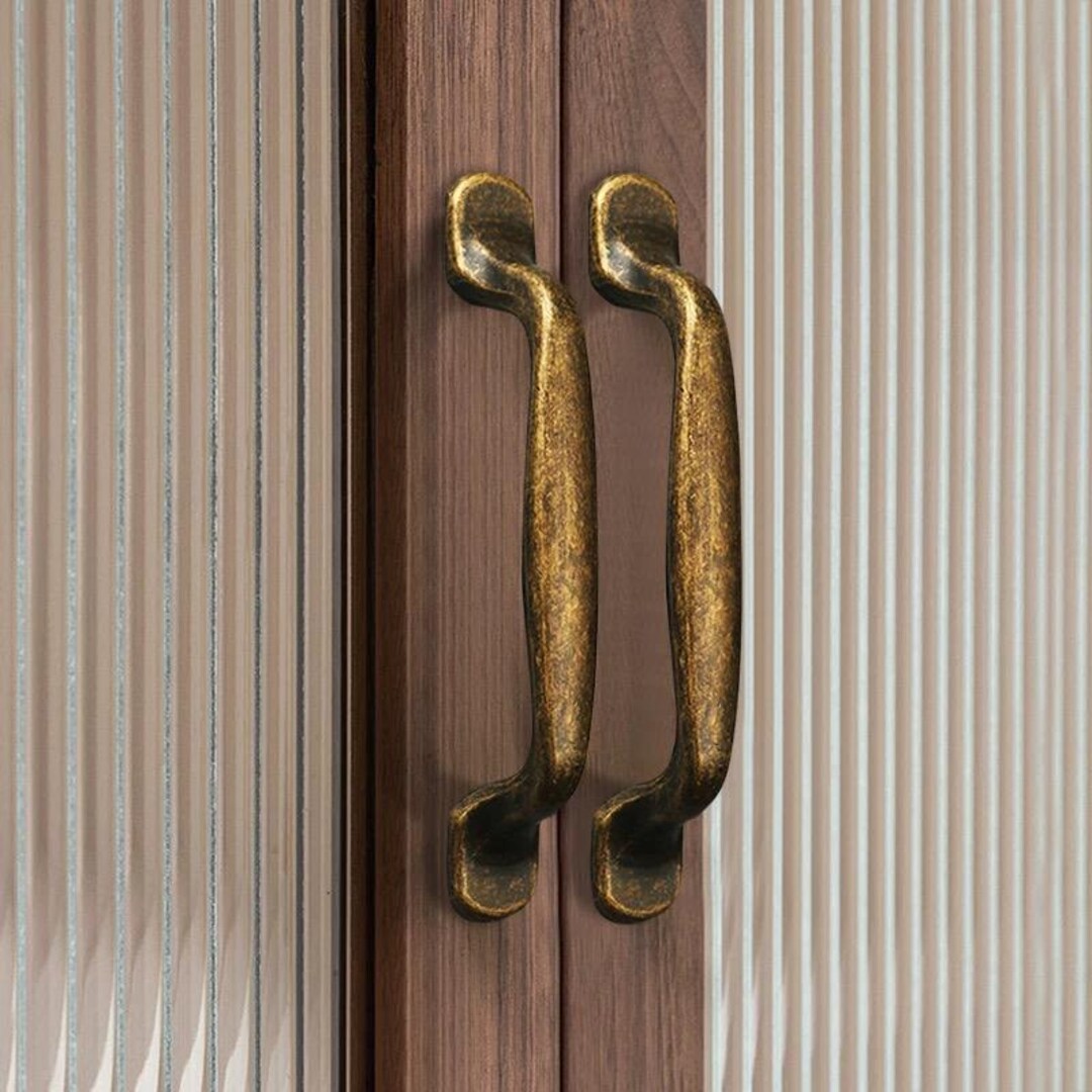 Distressed Cabinet Handles Cupboard Drawer Pulls Antique Black Wardrobe ...