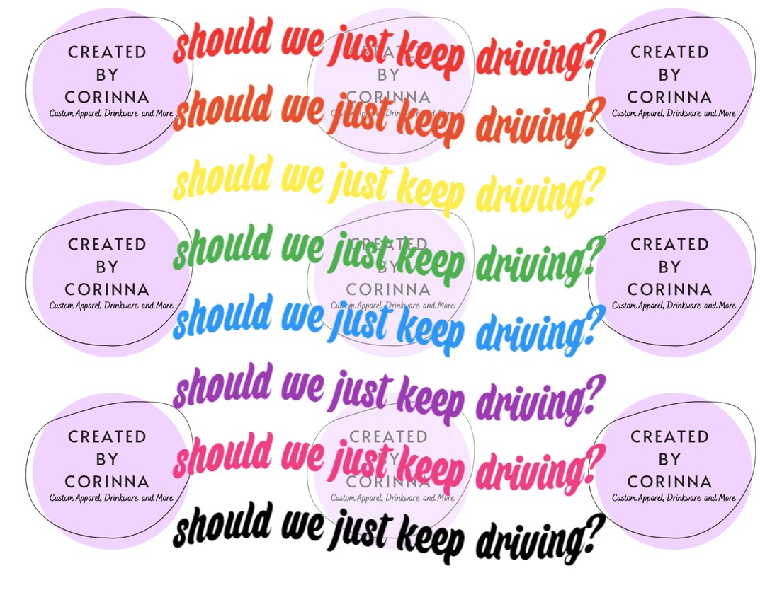 Should We Just Keep Driving Harry Car Mirror Decal - Etsy