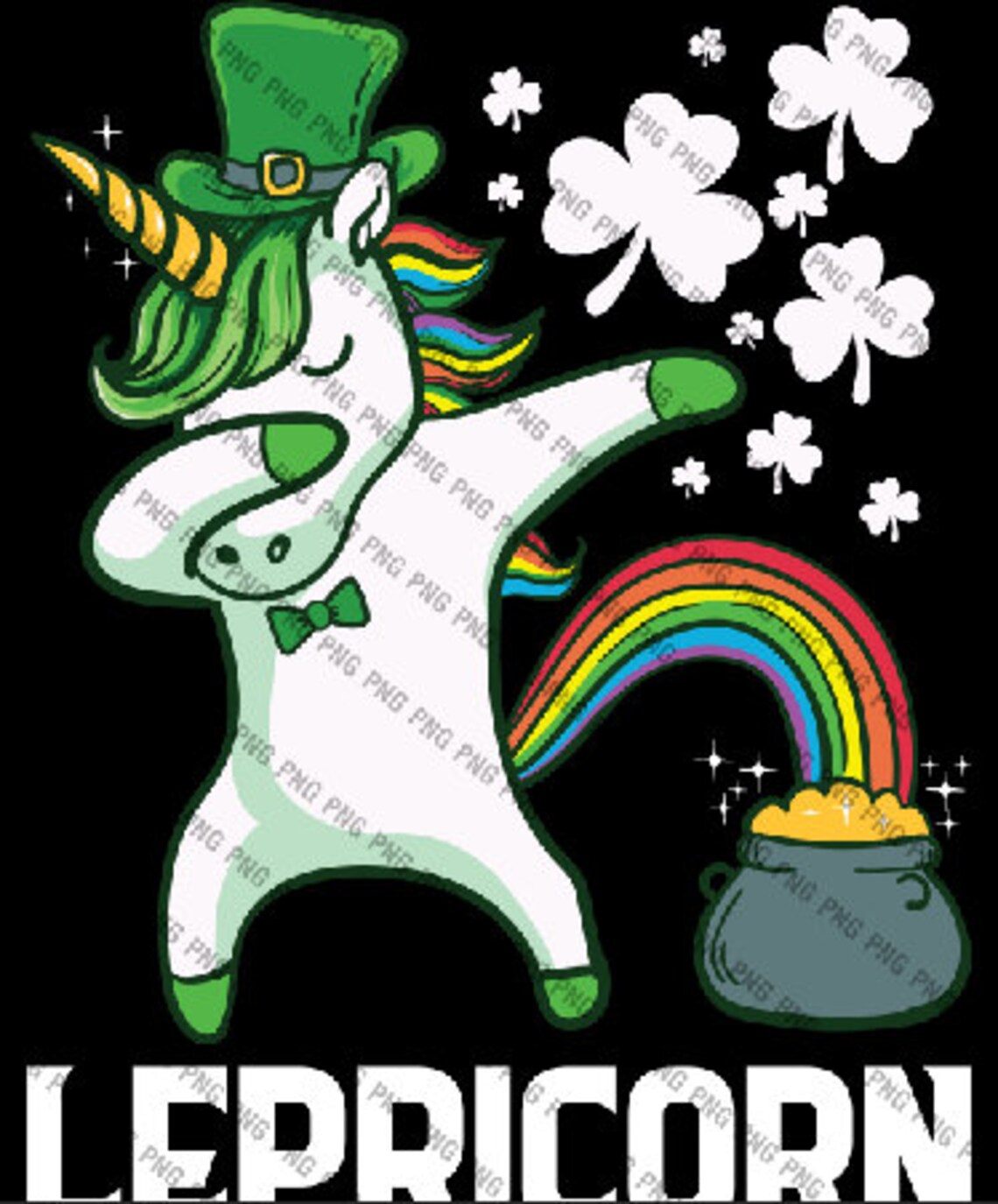 Dabbing Lepricorn Irish Unicorn png | Etsy
