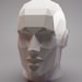 3d Human Face Papercraft Trophy. Origami Full Face Abstract Sculpture ...