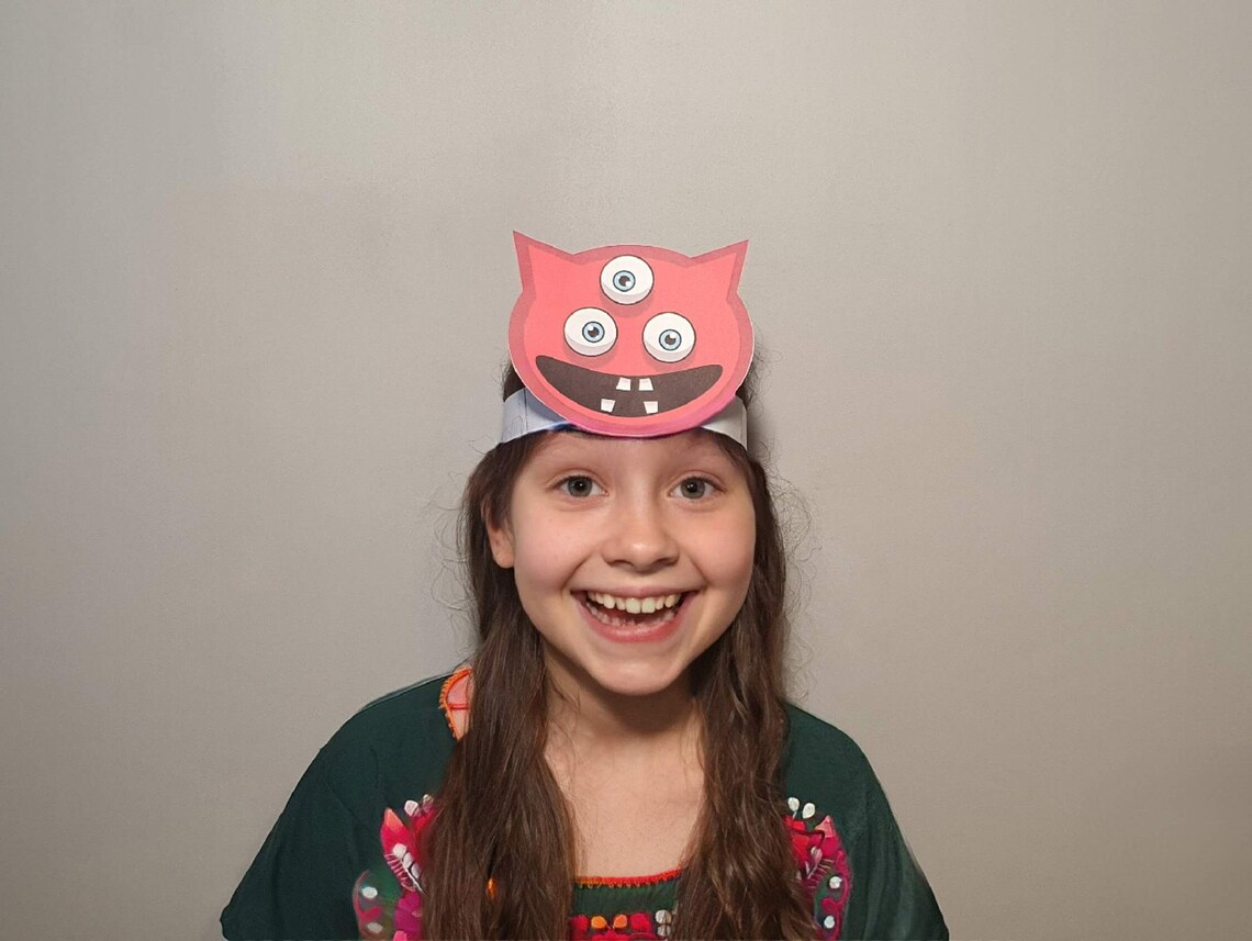 Monster Paper Crown for Birthday and Kindergarten Party Digital ...