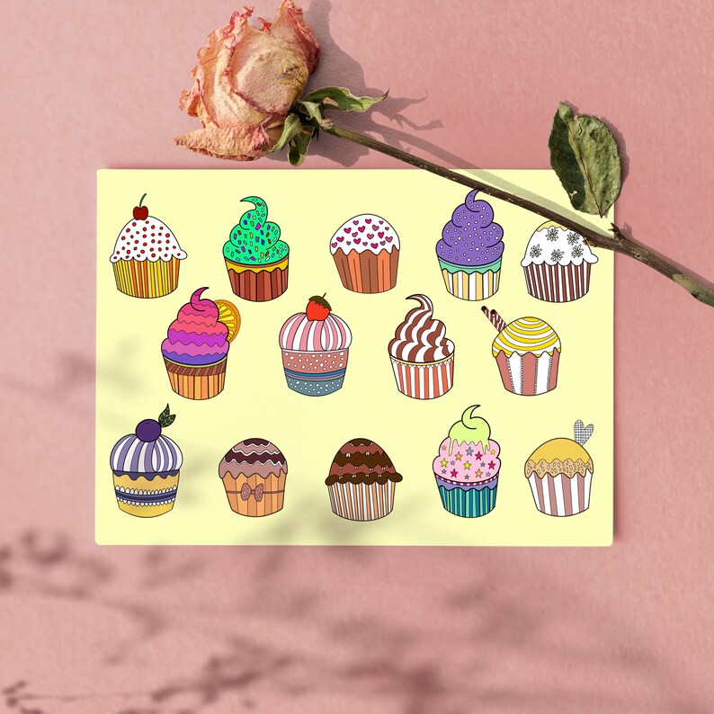 Bakery Coloring Page Bundle. Set of 2 Food Coloring Sheet. - Etsy