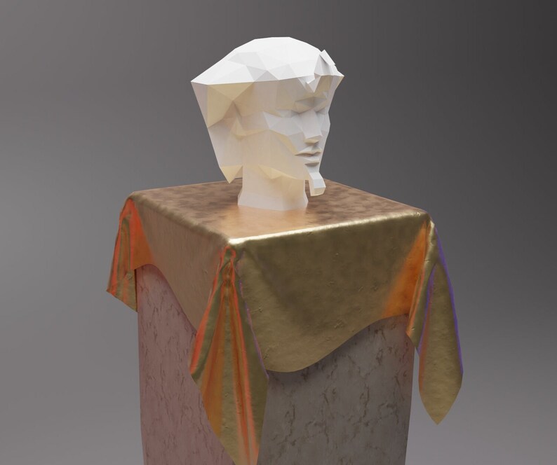 3d Egyptian Pharaoh Head Face Papercraft Trophy. Origami Full - Etsy