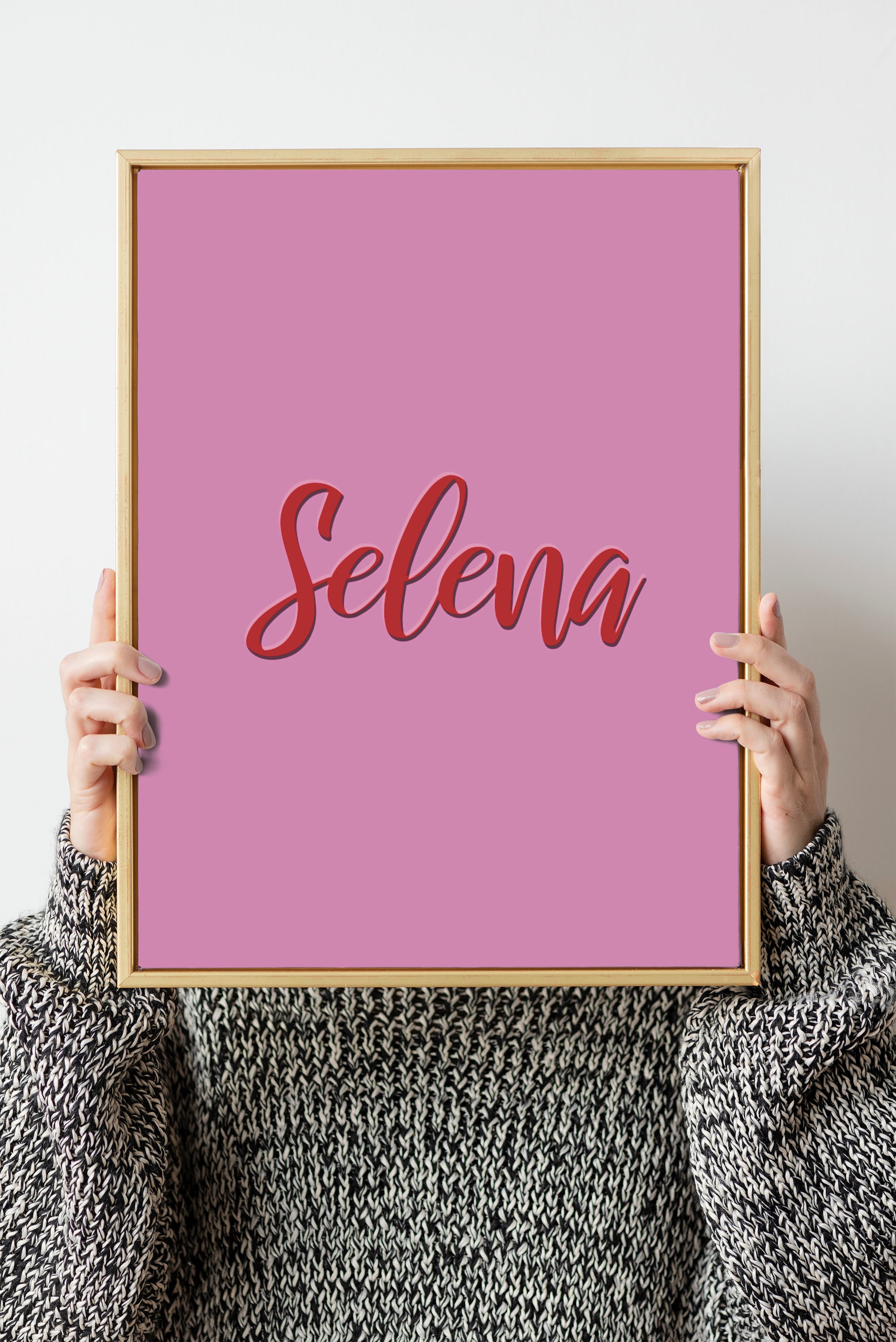 Selena Quintanilla Poster Selena Sign Pink Typography - Etsy
