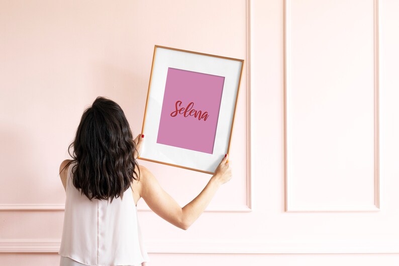 Selena Quintanilla Poster Selena Sign Pink Typography - Etsy