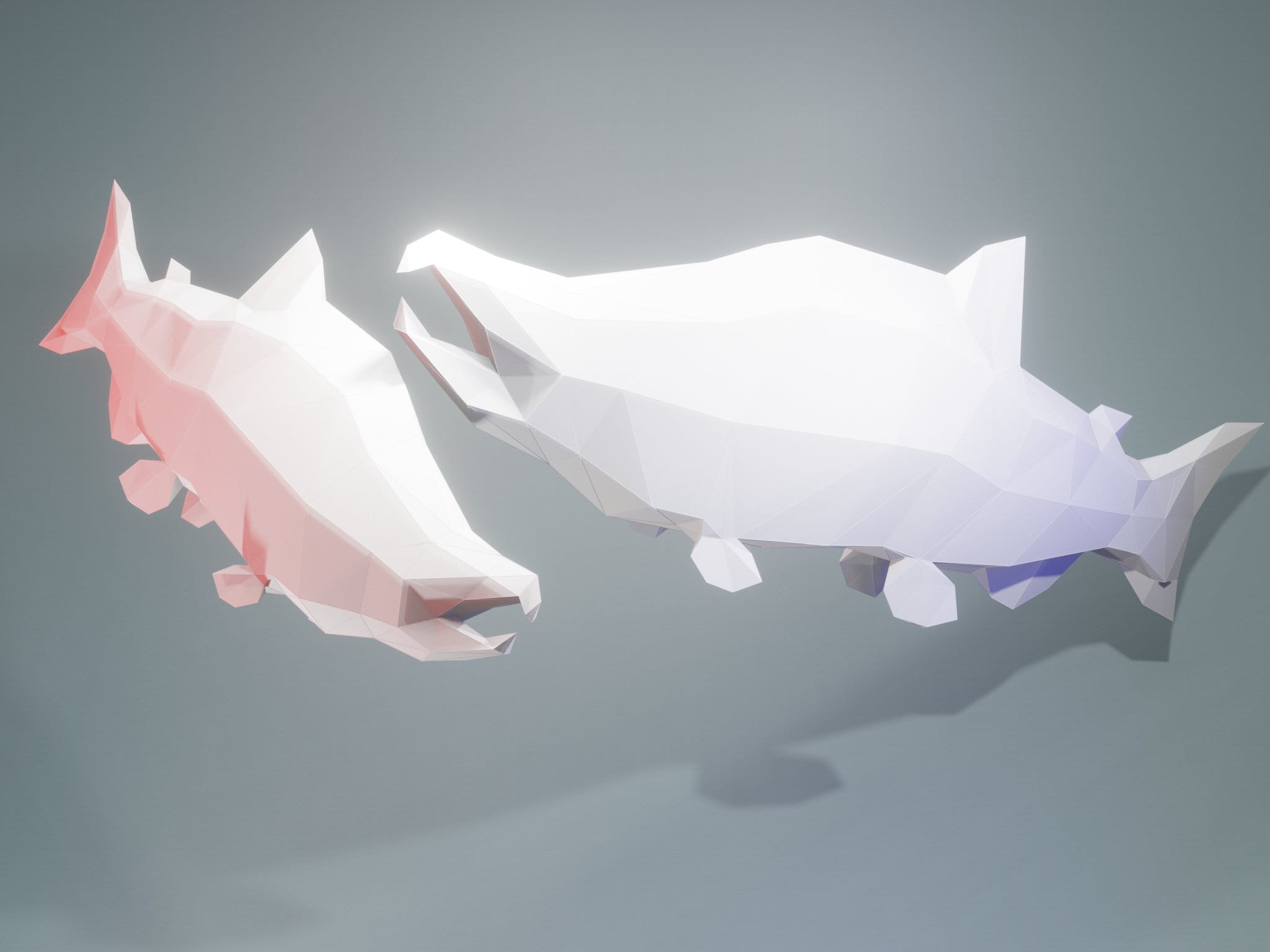 3D Papercraft Salmon Fish Trophy, Alaska Sockeye Paper Home Decoration ...