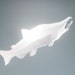 3D Papercraft Salmon Fish Trophy, Alaska Sockeye Paper Home Decoration ...