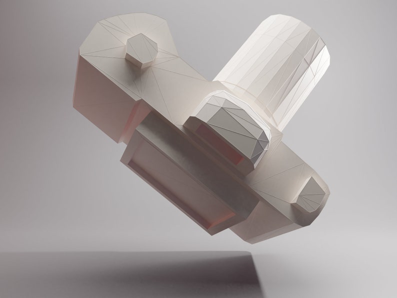 3d Papercraft Camera Ornament for Photo Lovers. Low Poly Origami Room ...