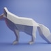3D Papercraft Arctic Fox Template, Paper Decoration Low Poly Ornament ...