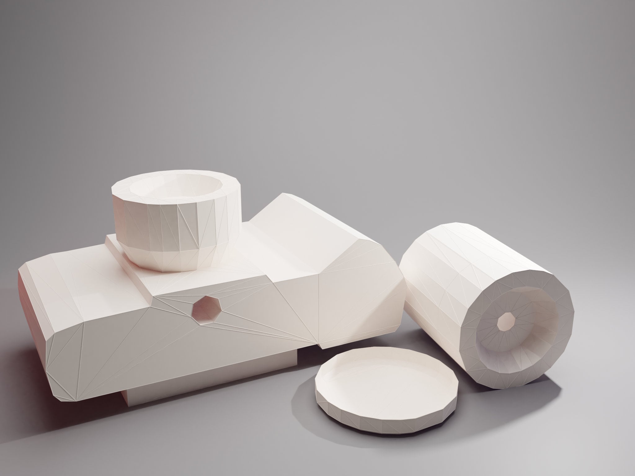 3d Papercraft Camera Ornament for Photo Lovers. Low Poly Origami Room ...