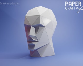 Man Coming Out of the Wall Papercraft Trophy, Printable 3D Puzzle ...