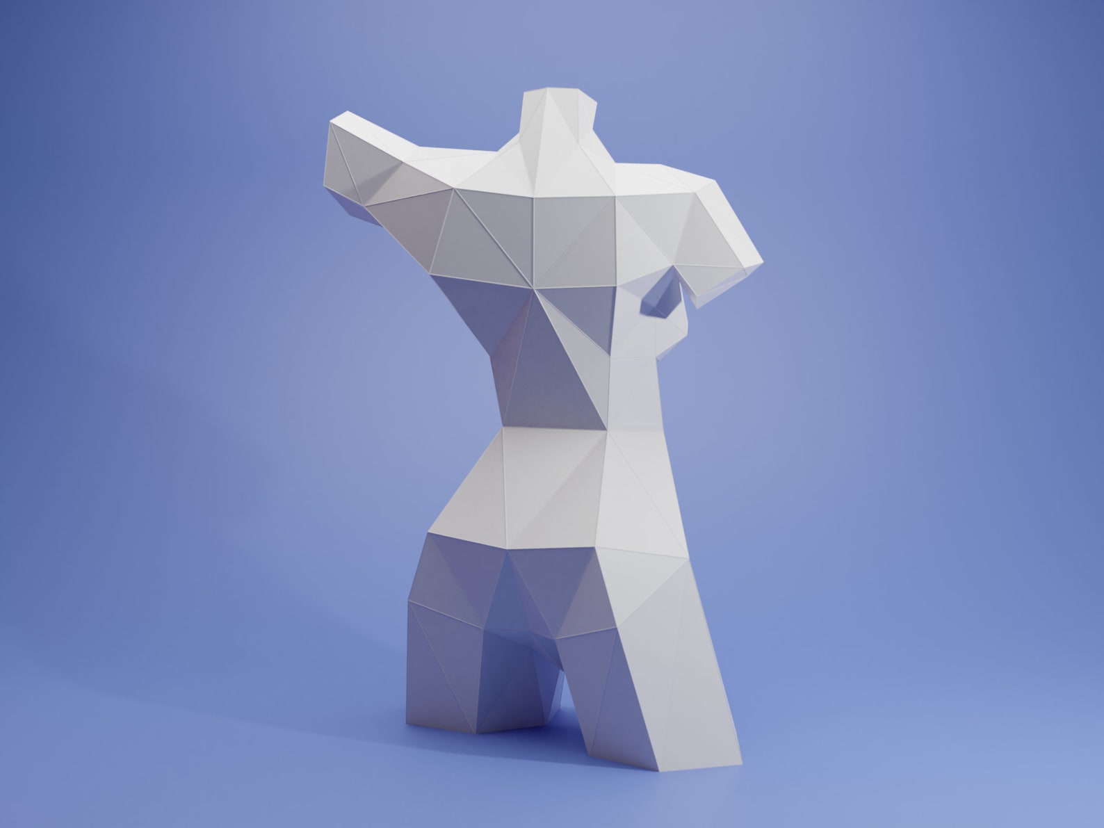 Woman Torso Venus Low Poly Papercraft Template Sculpture Origami Female ...