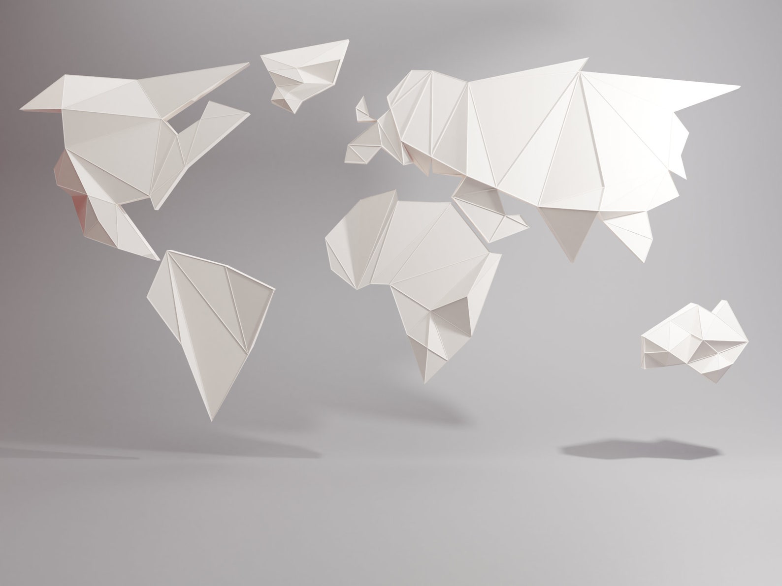 3d Papercraft Wanderlust Map. Travel Planner, Abstract Wall Art. Modern ...