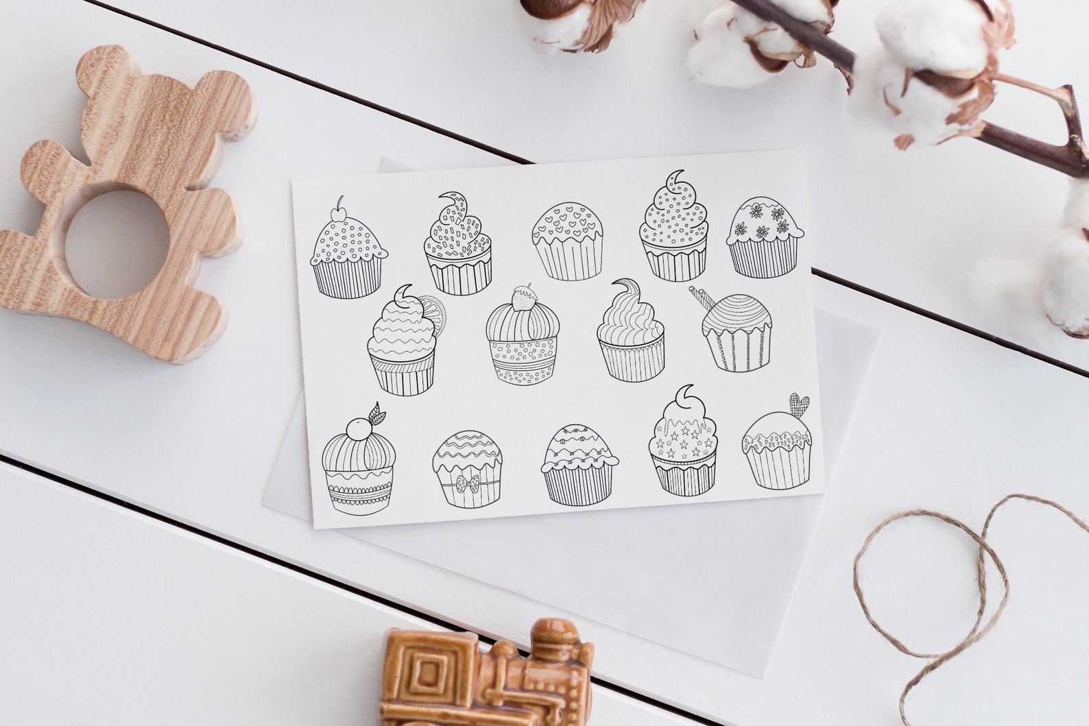 Bakery Coloring Page Bundle. Set of 2 Food Coloring Sheet. - Etsy