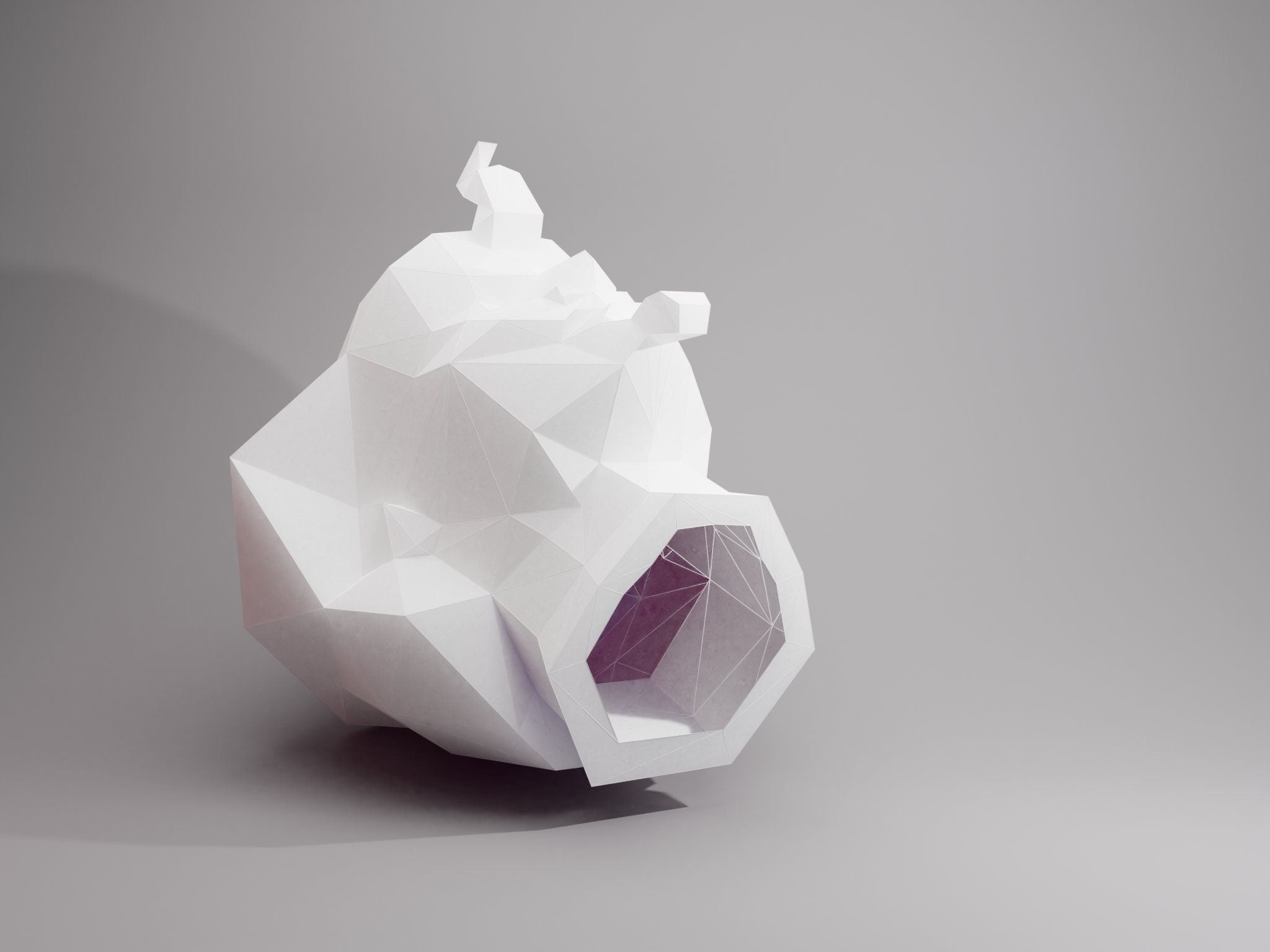 3d Egyptian Pharaoh Head Face Papercraft Trophy. Origami Full Face ...