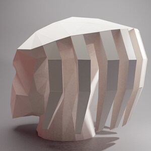 3d Predator Papercraft Trophy. Yautja Origami Full Face Abstract ...