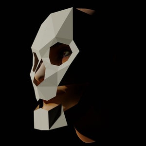 Papercraft Mask, Skull Mask for Halloween and Cosplay Party | Lowpoly ...