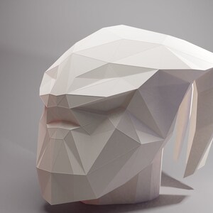 3d Predator Papercraft Trophy. Yautja Origami Full Face Abstract ...