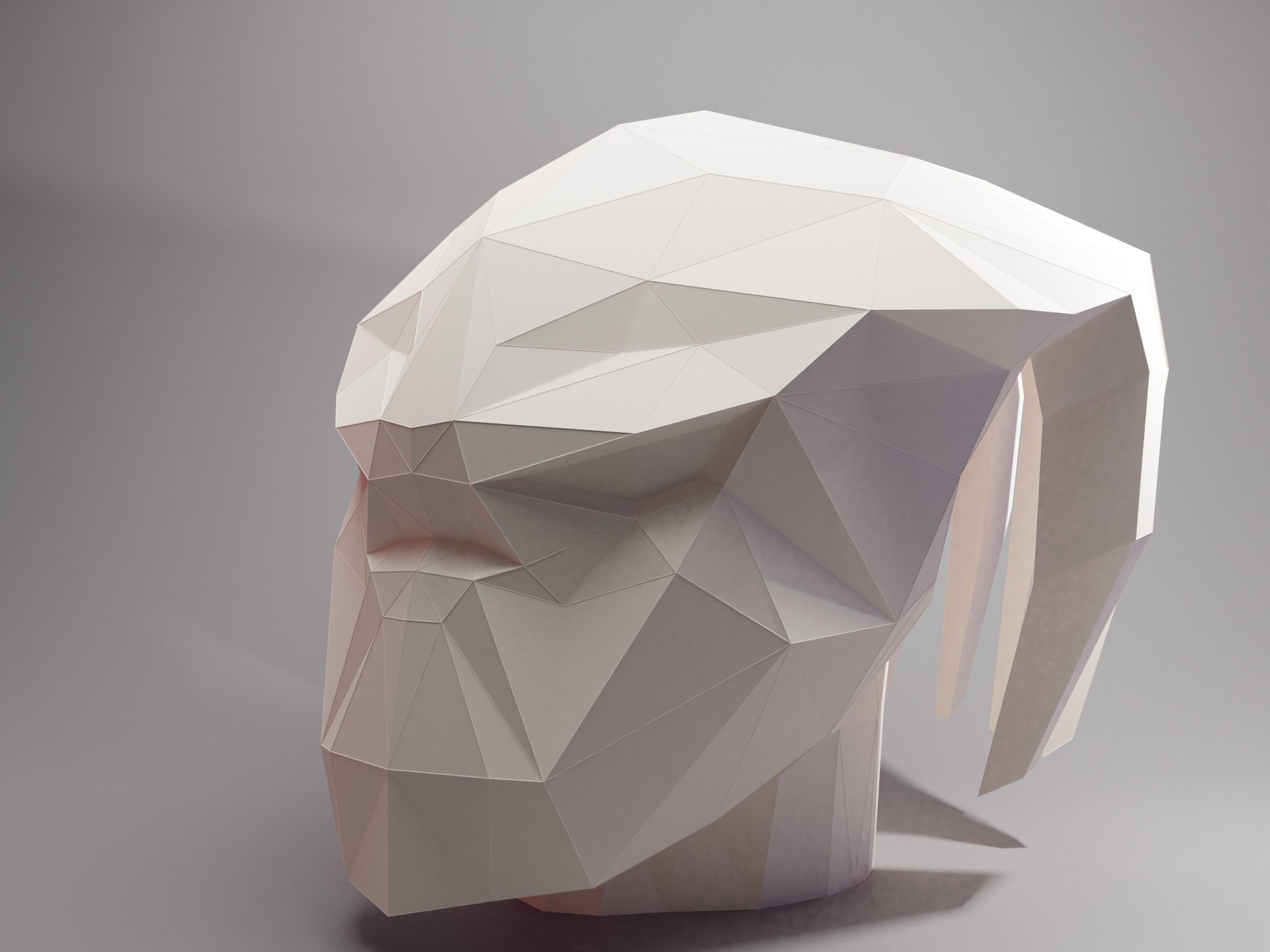 3d Predator Papercraft Trophy. Yautja Origami Full Face Abstract ...