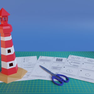 3D Papercraft Lighthouse Model Pattern: the Perfect DIY Project for ...