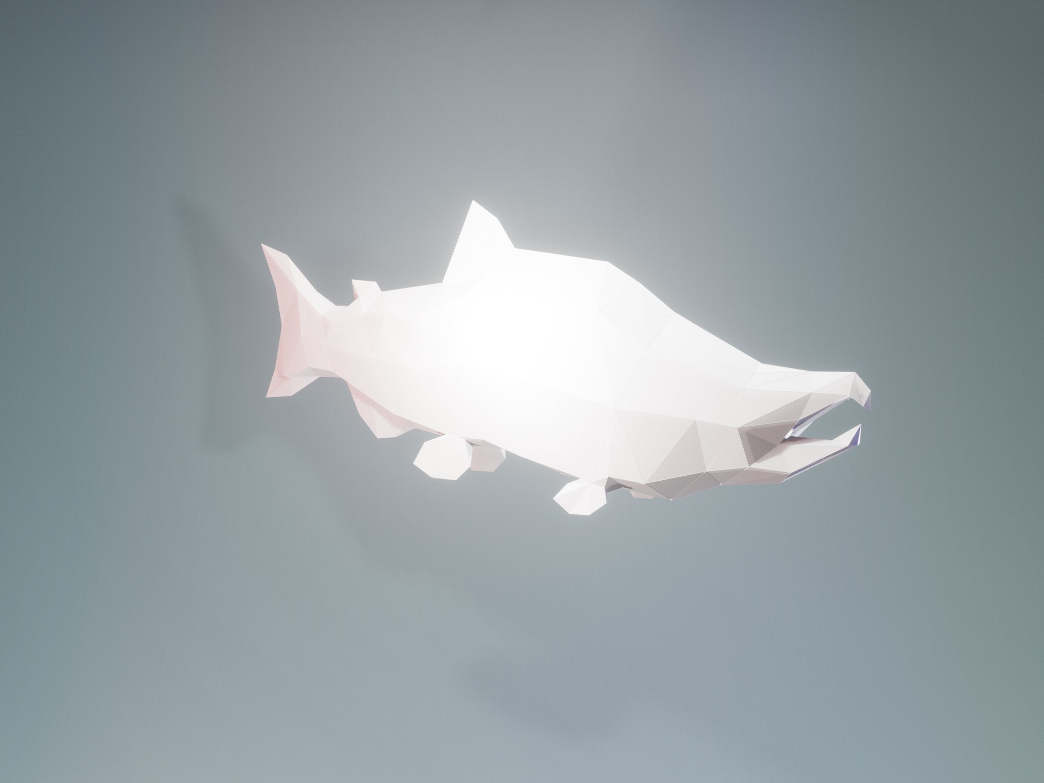 3D Papercraft Salmon Fish Trophy Alaska Sockeye Paper Home - Etsy