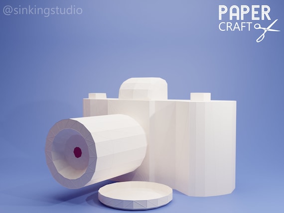 3d Papercraft Camera Ornament for Photo Lovers. Low Poly - Etsy