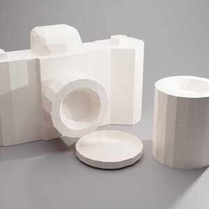 3d Papercraft Camera Ornament for Photo Lovers. Low Poly Origami Room ...