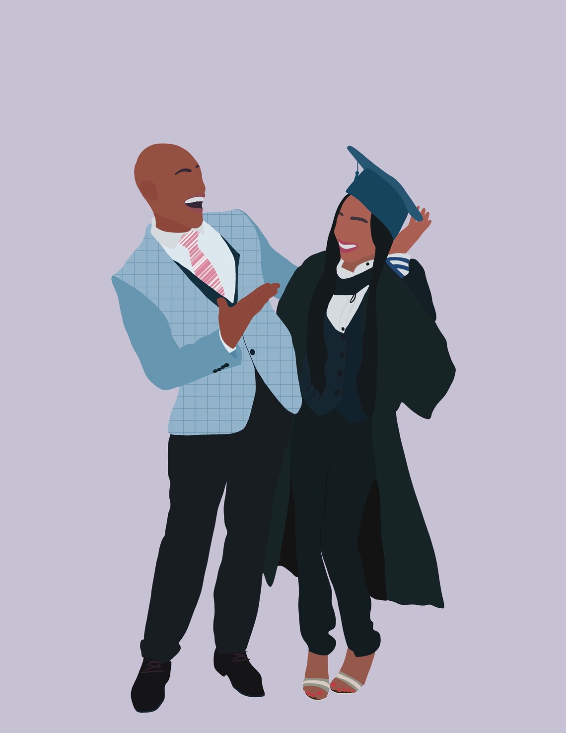 Graduation Portrait From Photo, Custom Grad Gift, Faceless Minimalist ...