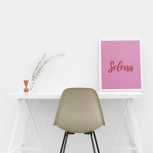 Selena Quintanilla Poster Selena Sign Pink Typography - Etsy