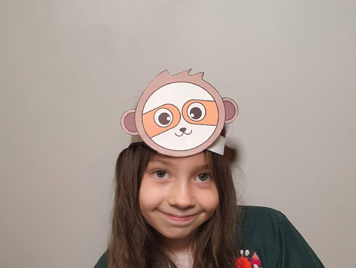 Sloth Paper Crown for Birthday and Kindergarten Party - Etsy