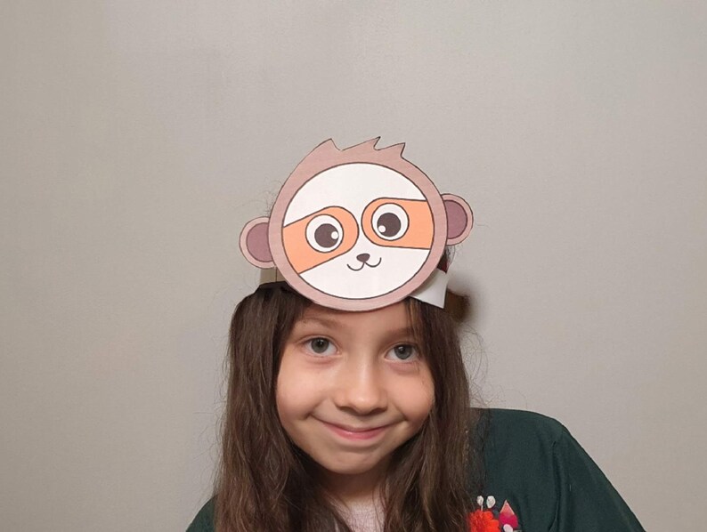 Sloth Paper Crown for Birthday and Kindergarten Party - Etsy