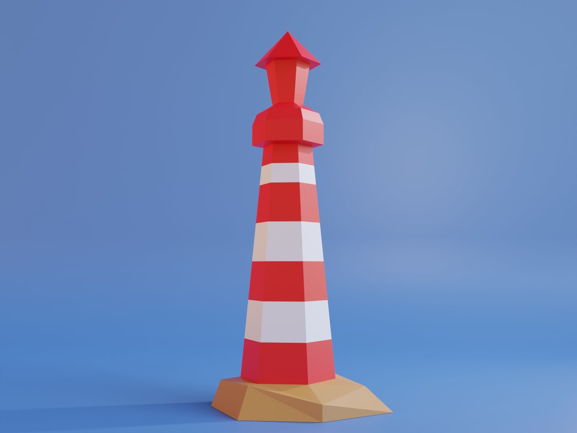 3D Papercraft Lighthouse Model Pattern: the Perfect DIY Project for ...