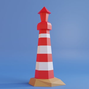 3D Papercraft Lighthouse Model Pattern: the Perfect DIY Project for ...