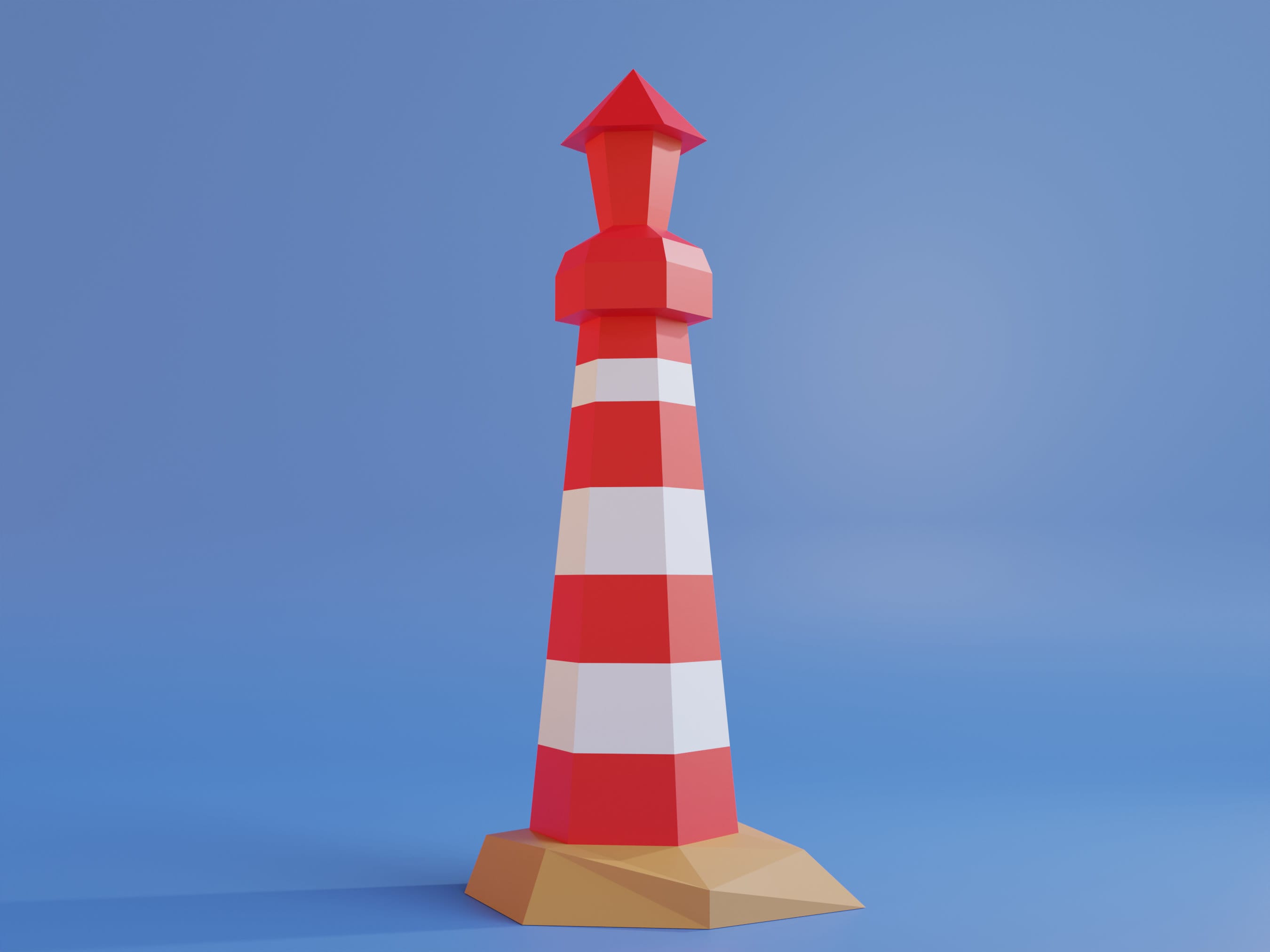 3D Papercraft Lighthouse Model Pattern: the Perfect DIY Project for ...