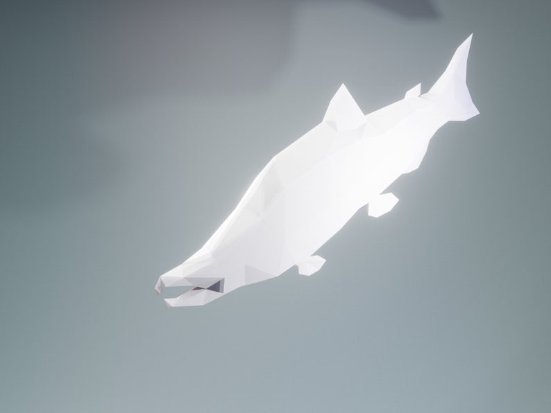 3D Papercraft Salmon Fish Trophy Alaska Sockeye Paper Home - Etsy
