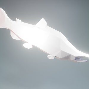 3D Papercraft Salmon Fish Trophy, Alaska Sockeye Paper Home Decoration ...