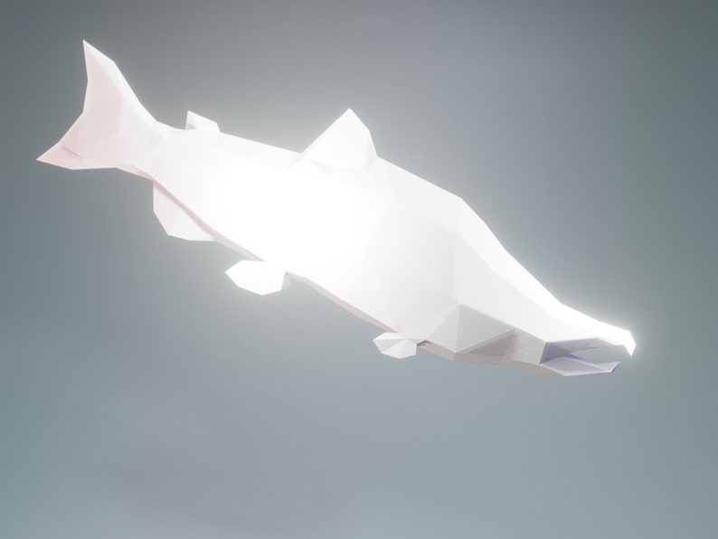 3D Papercraft Salmon Fish Trophy Alaska Sockeye Paper Home - Etsy