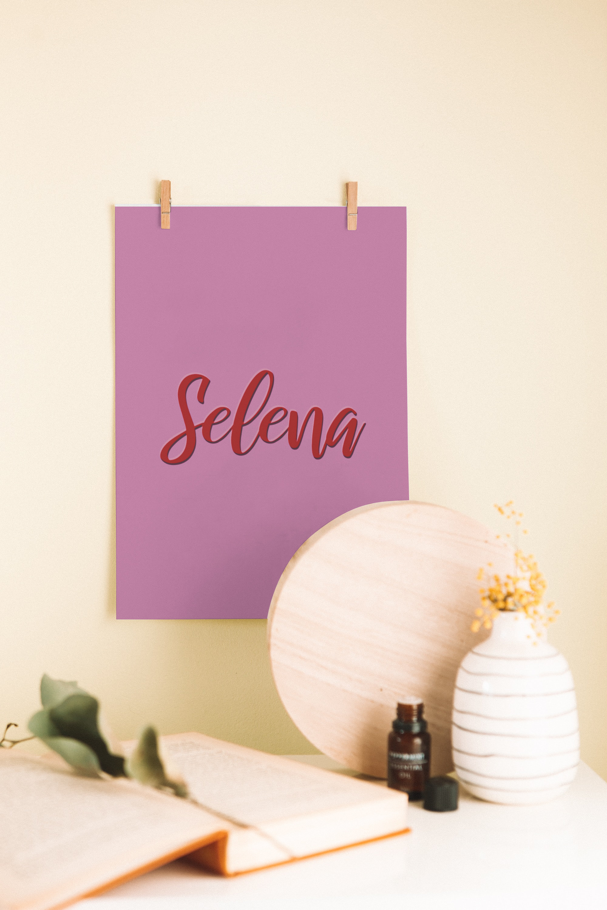 Selena Quintanilla Poster Selena Sign Pink Typography - Etsy